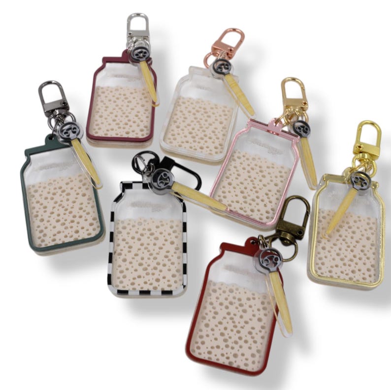 Sourdough Starter Keychain, Whisk Charm, Engraved Acrylic - Etsy