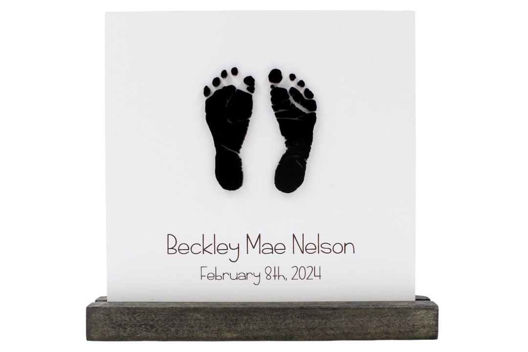 Custom 3D Baby Footprint Standing Sign, Footprint Sign. 3D Footprint ...