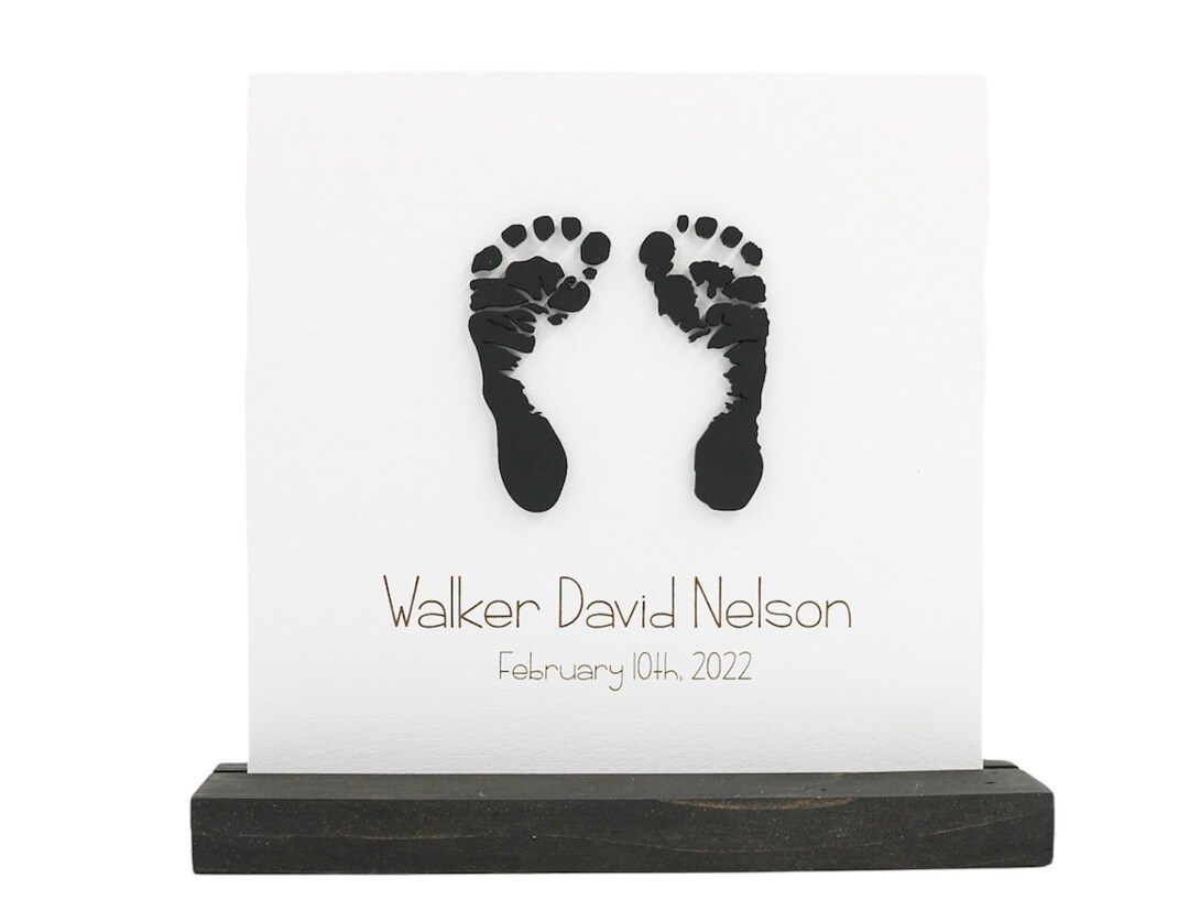Custom 3D Baby Footprint Standing Sign, Footprint Sign. 3D Footprint ...