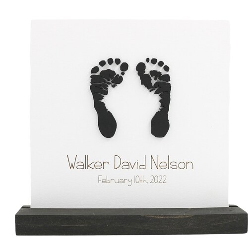 Custom 3D Baby Footprint Standing Sign Footprint Sign. 3D - Etsy