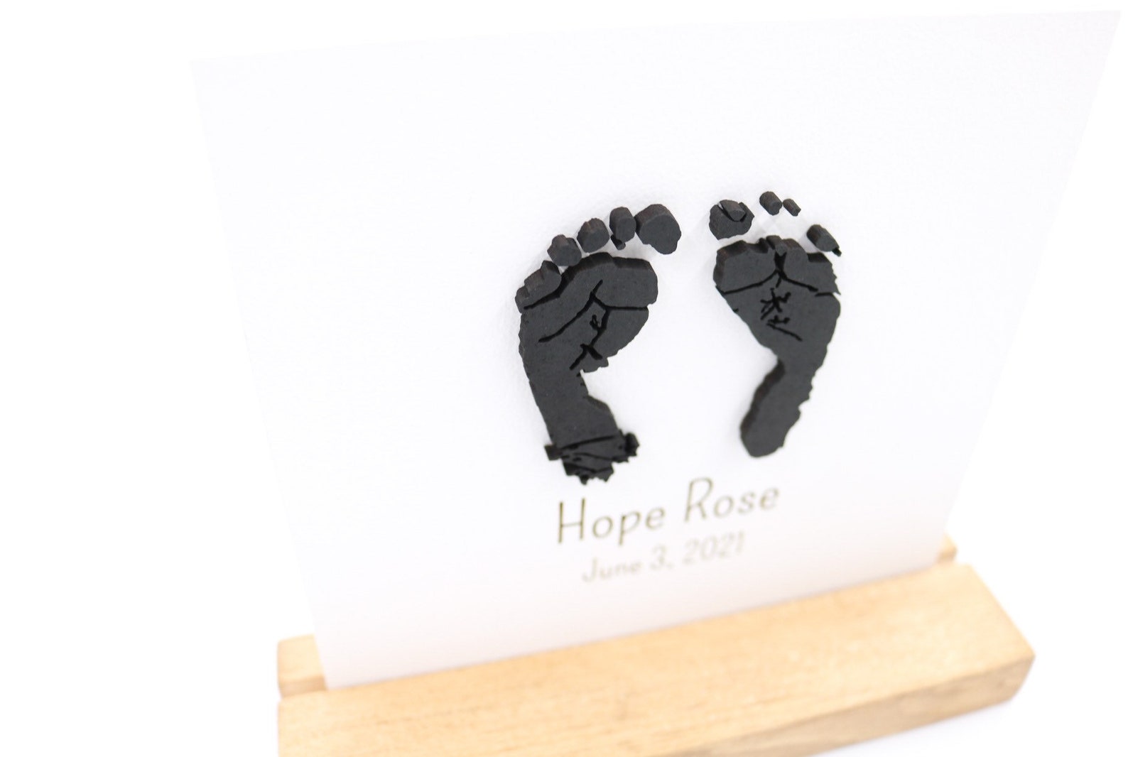 Custom 3D Baby Footprint Standing Sign Footprint Sign. 3D - Etsy
