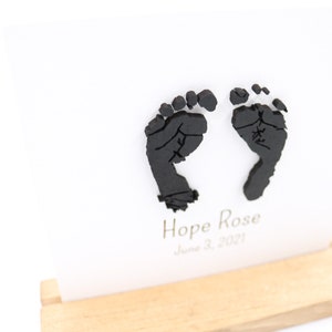 Custom 3D Baby Footprint Standing Sign, Footprint Sign. 3D Footprint ...