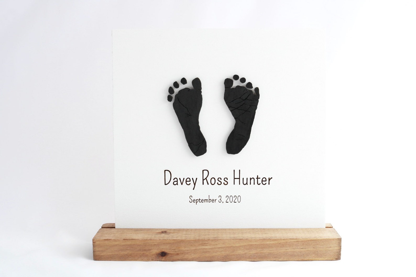Custom 3D baby footprint standing sign footprint sign. 3D | Etsy