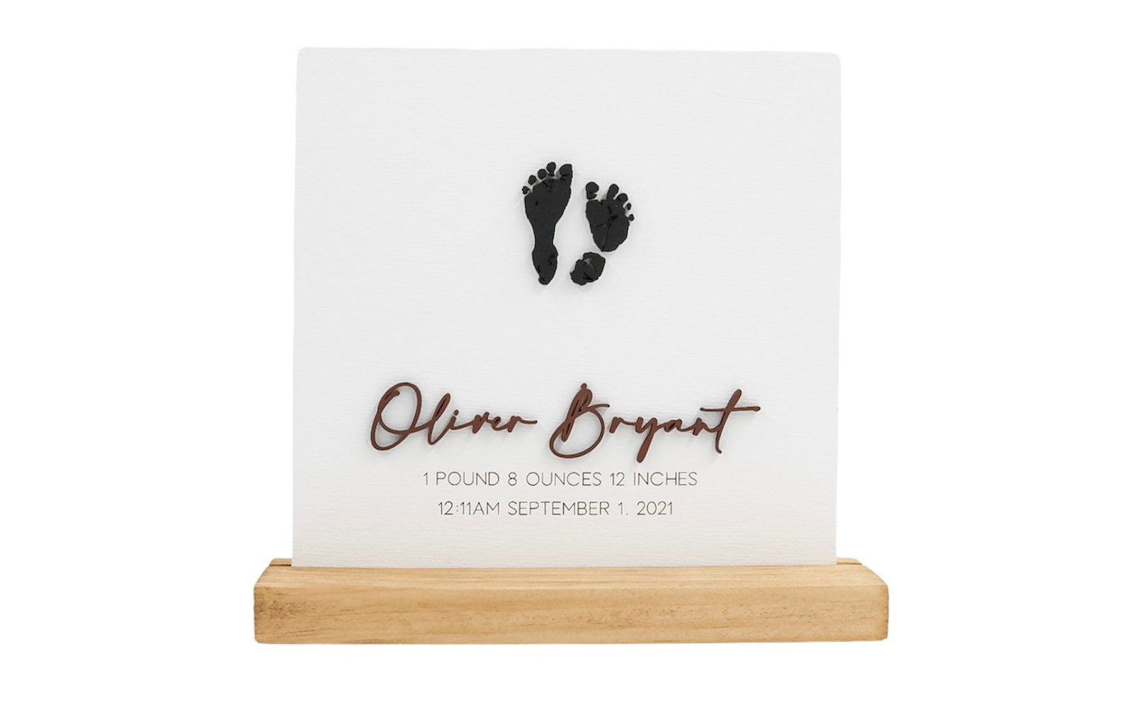 Custom 3D Baby Footprint Standing Sign Footprint Sign. 3D - Etsy
