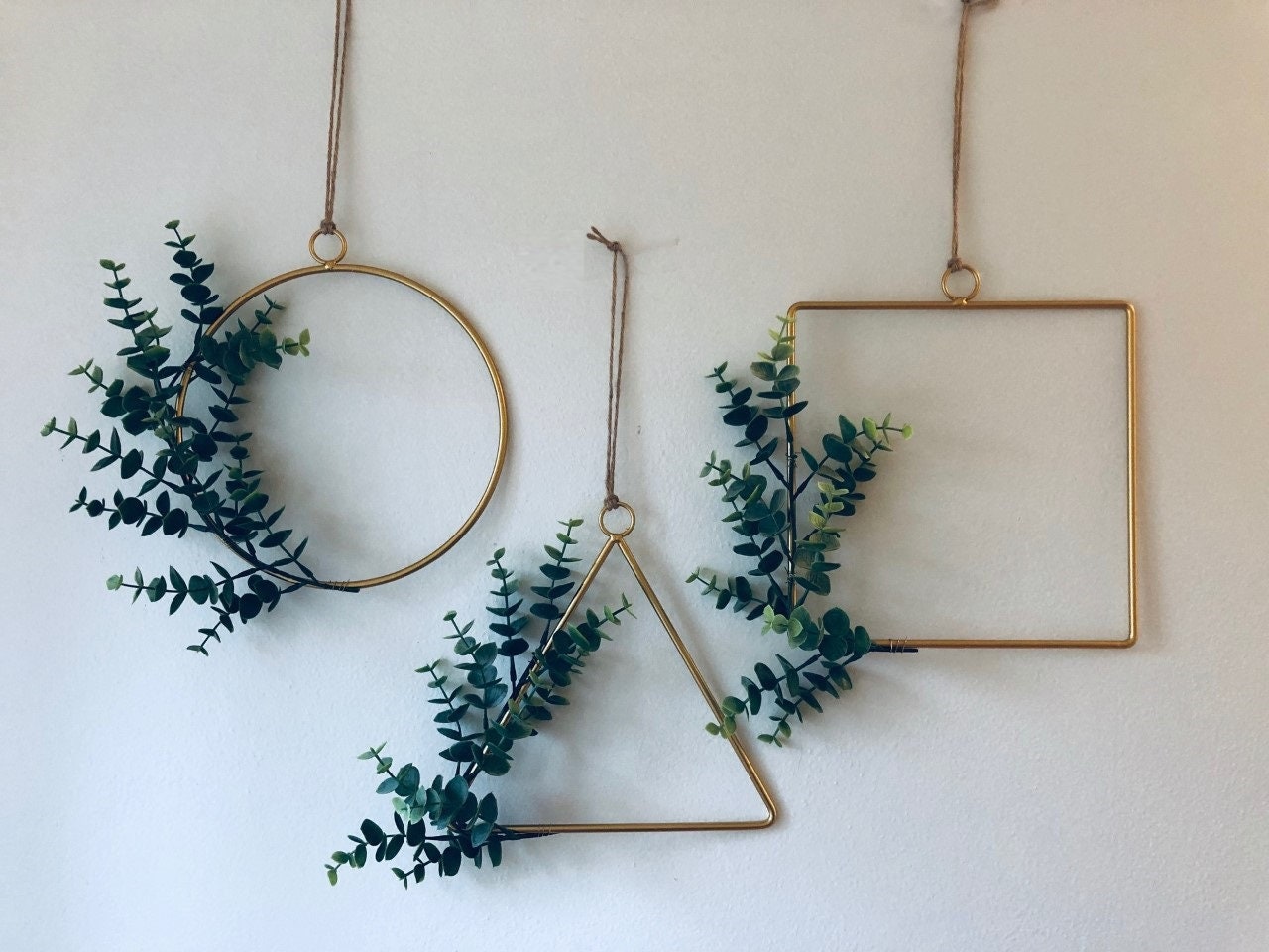 Limited Edition Set of 3 Geometric Shapes Metal Hoop Wreath - Etsy