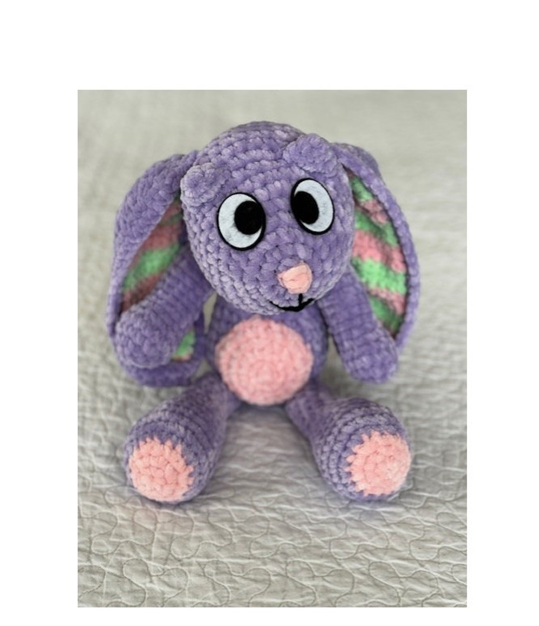 Floppy Bunny From Bluey Stuffed Animal Purple Soft Crochet Amigurumi - Etsy