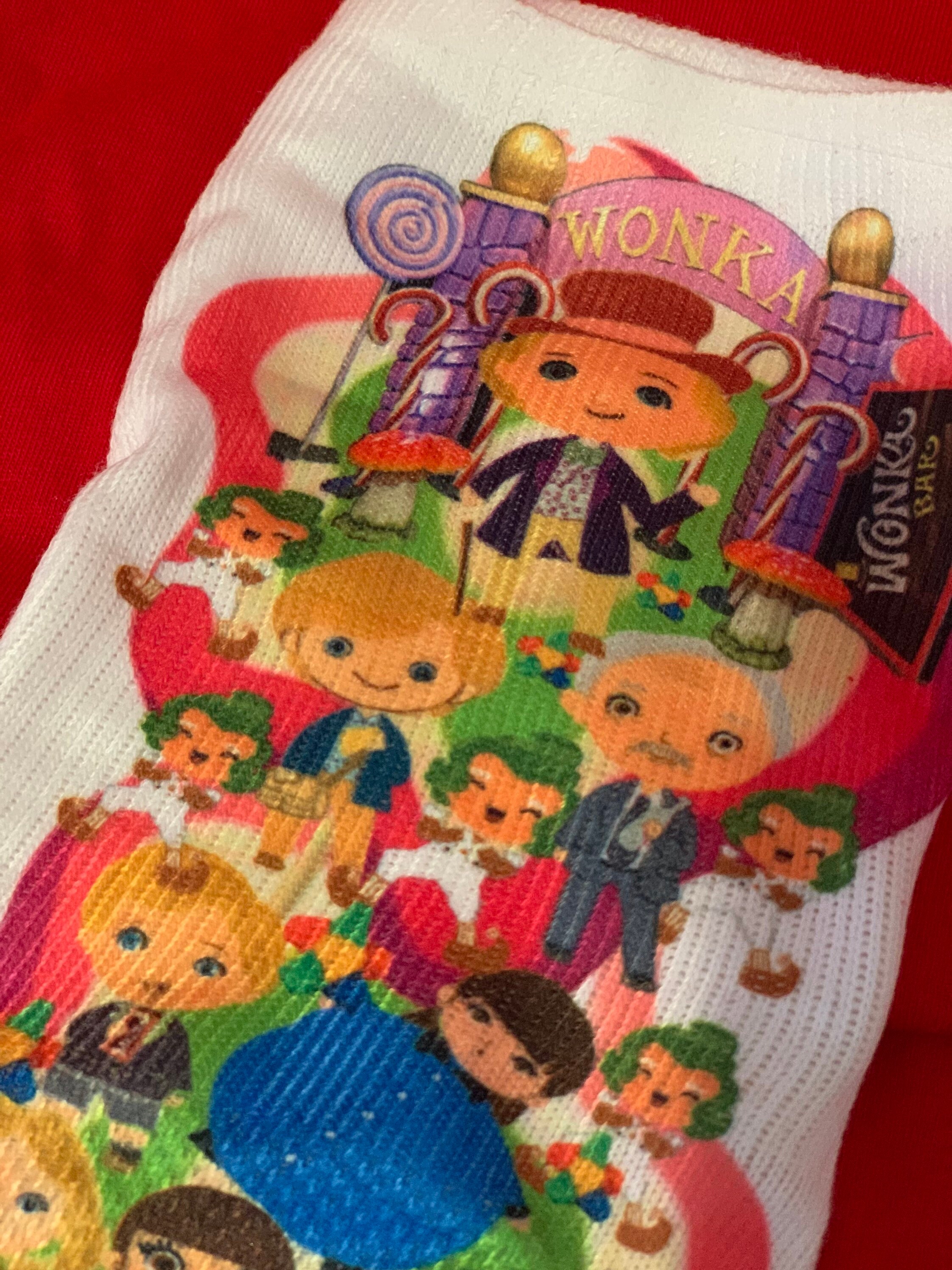 Willy Wonka Chocolate Factory Oompa Loompa Drawn Ankle Socks - Etsy