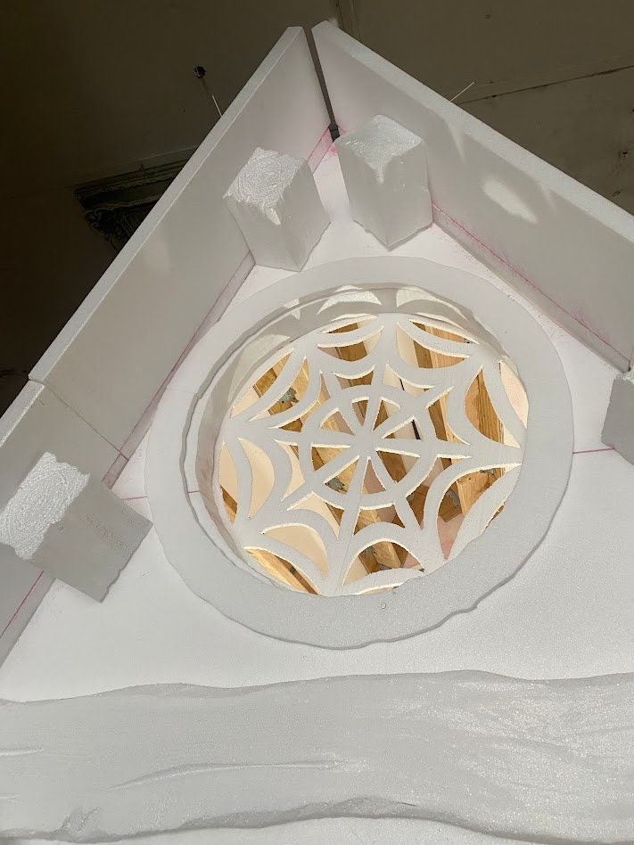 Wednesday Addams Family Stained Glass Window Prop- Foam Fabricated - Etsy