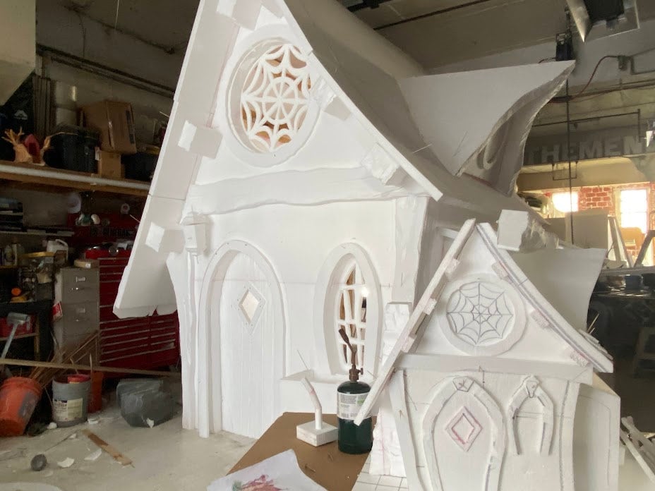 Wednesday Addams Family Stained Glass Window Prop- Foam Fabricated - Etsy