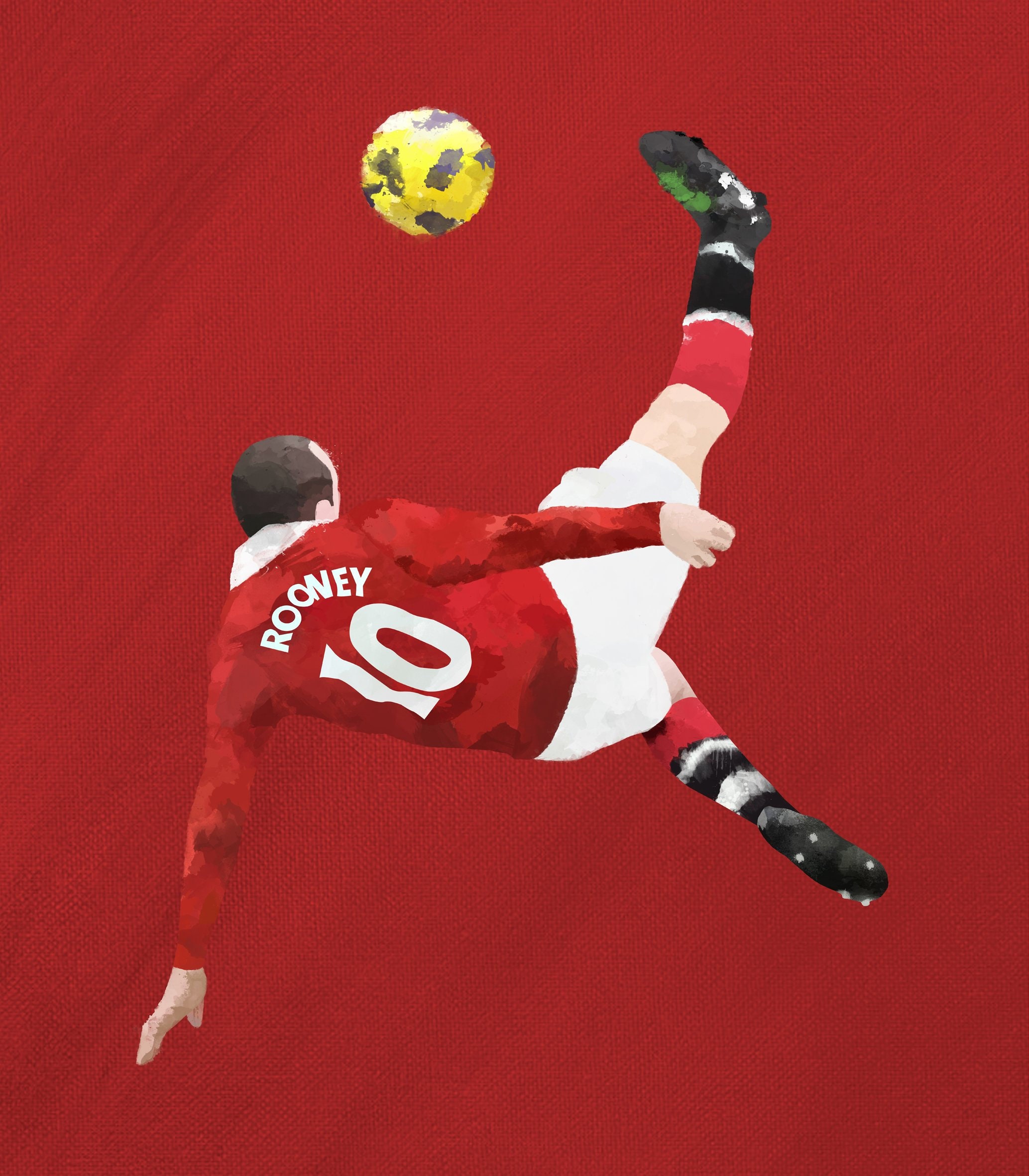 Wayne Rooney Overhead Bicycle Kick MUFC Manchester Derby (A3 POSTER ...