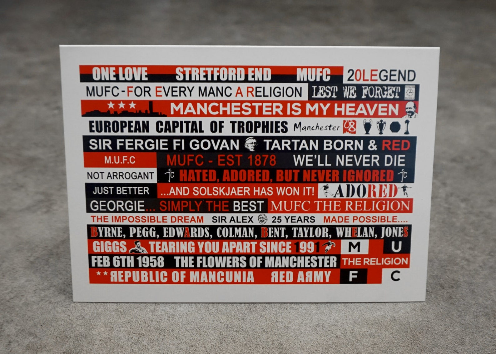 Old Trafford Banners & Flags MUFC Manchester United Theatre of Dreams ...