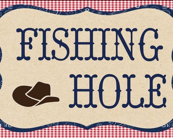 Fishing Hole Sign - Etsy