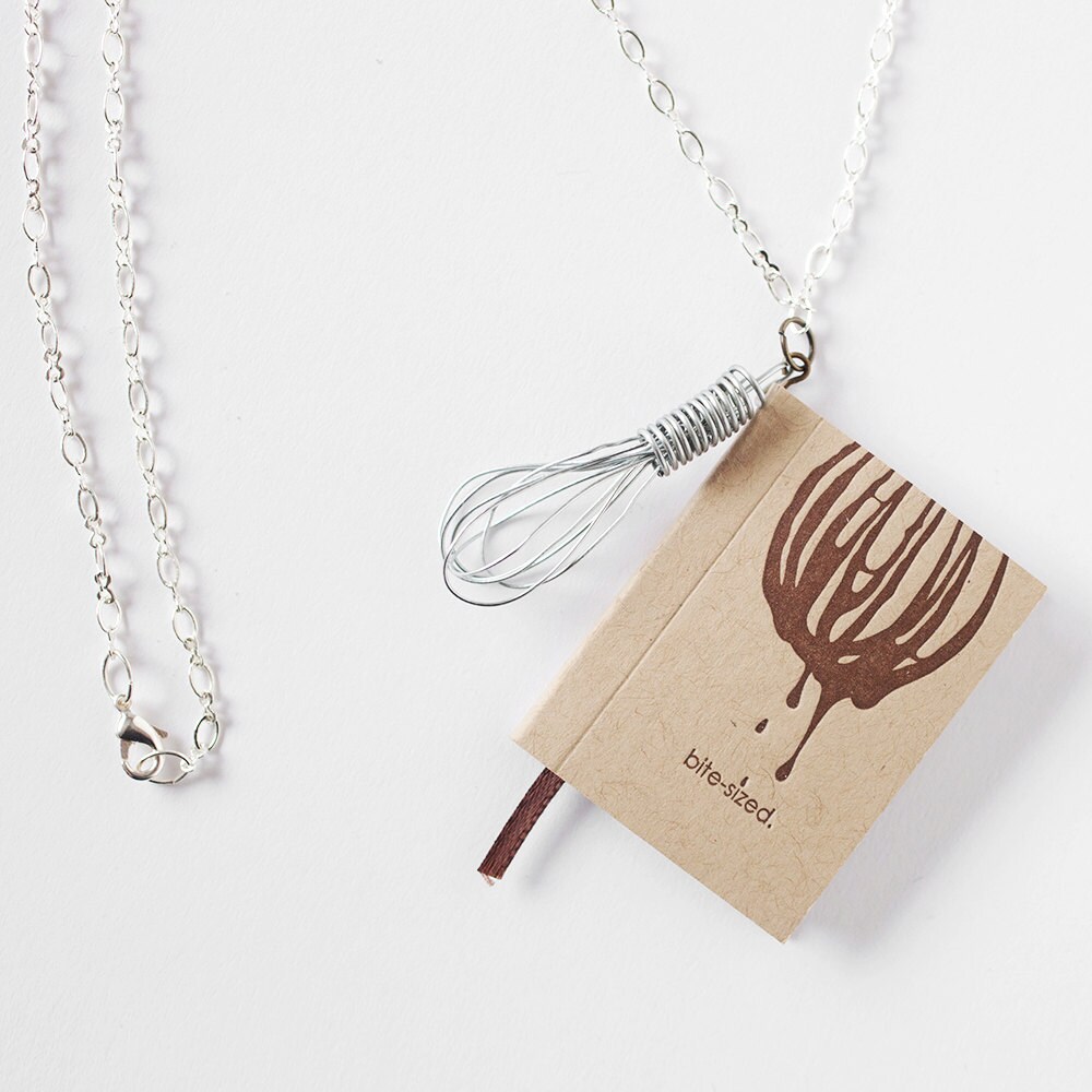 Miniature Book Necklace-silver - Etsy