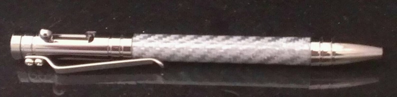 Handmade Tactical Bolt Action Tec Pen With Gun Metal and Carbon Fiber ...