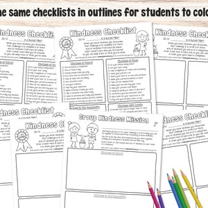 Editable Kindness Checklists for Kids - Customize Checklist Template in ...