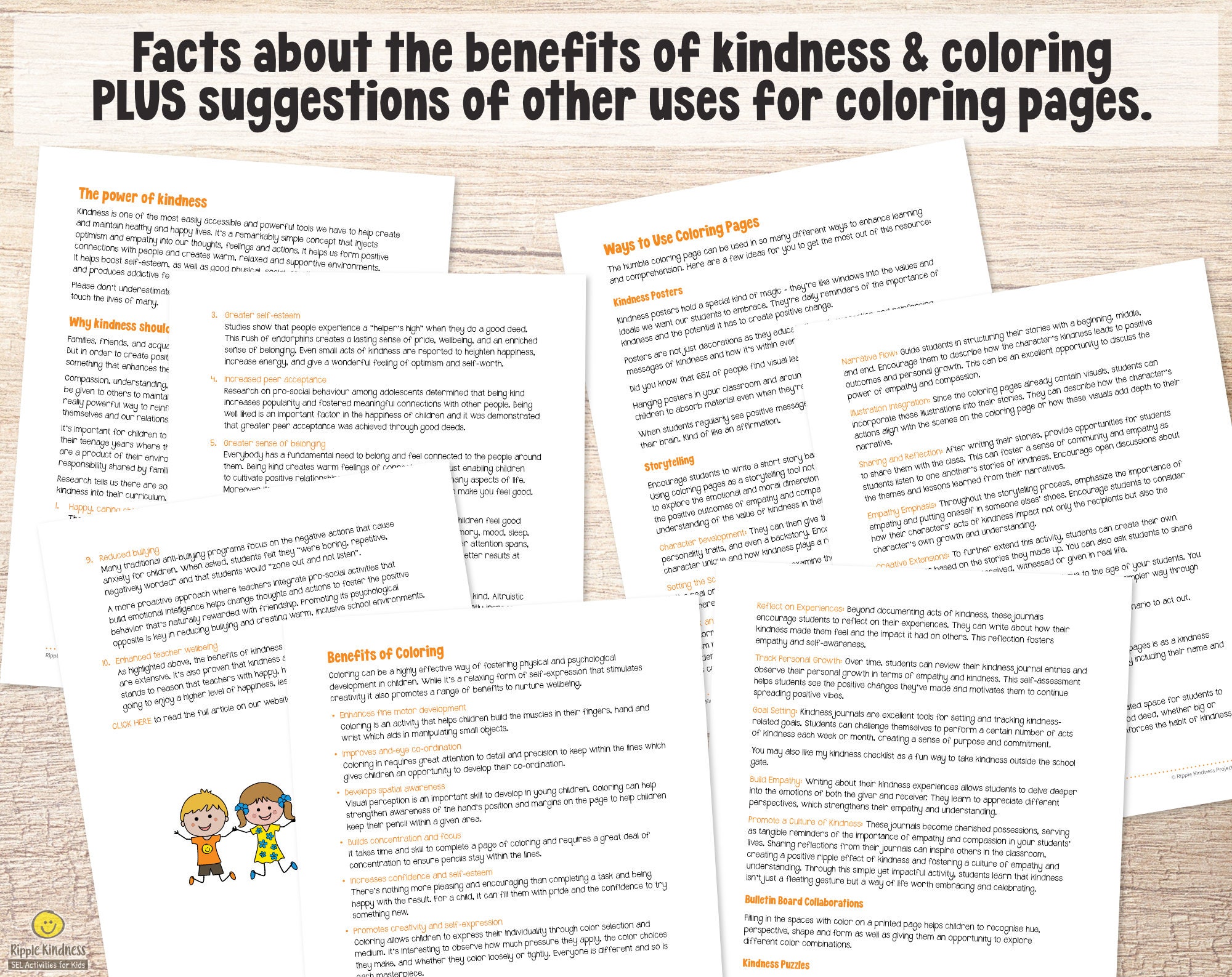 Printable Kindness Coloring Pages for Kids Growth Mindset Worksheets or ...