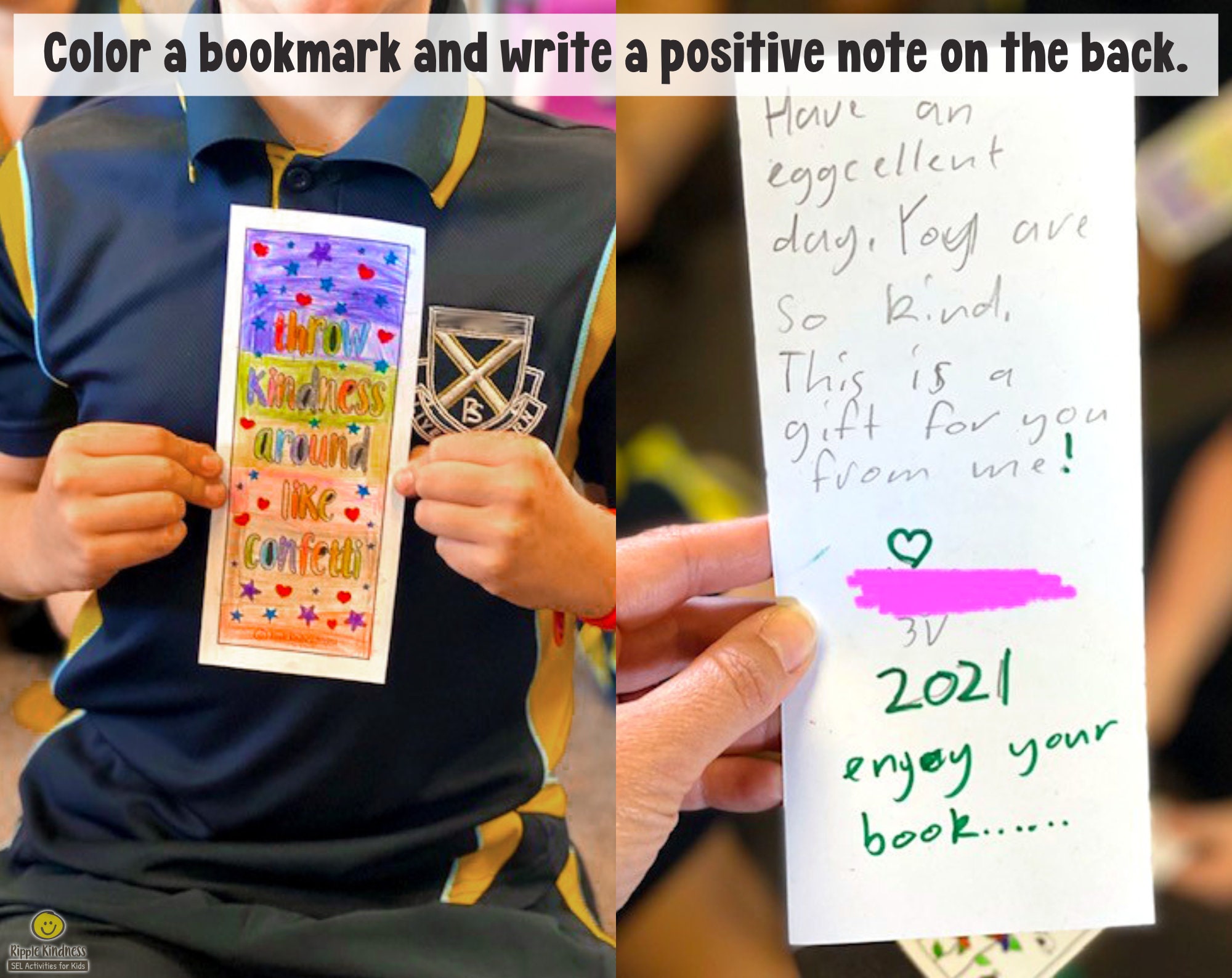 Kindness Bookmarks for Kids | Coloring Bookmarks | Kindness Day ...