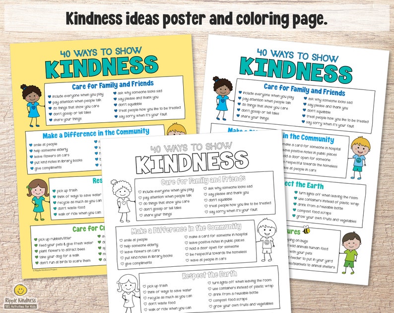 Editable Kindness Checklists for Kids - Customize Checklist Template in ...