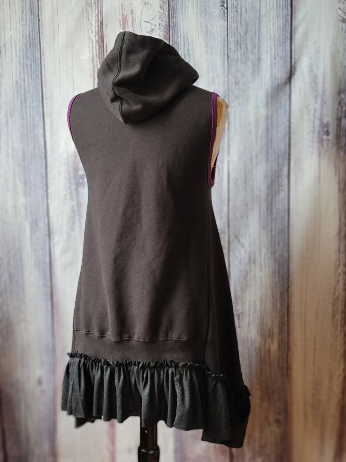 Hocus Pocus Upcycled Hoodie Dress A-line Hooded Sweatshirt Black ...