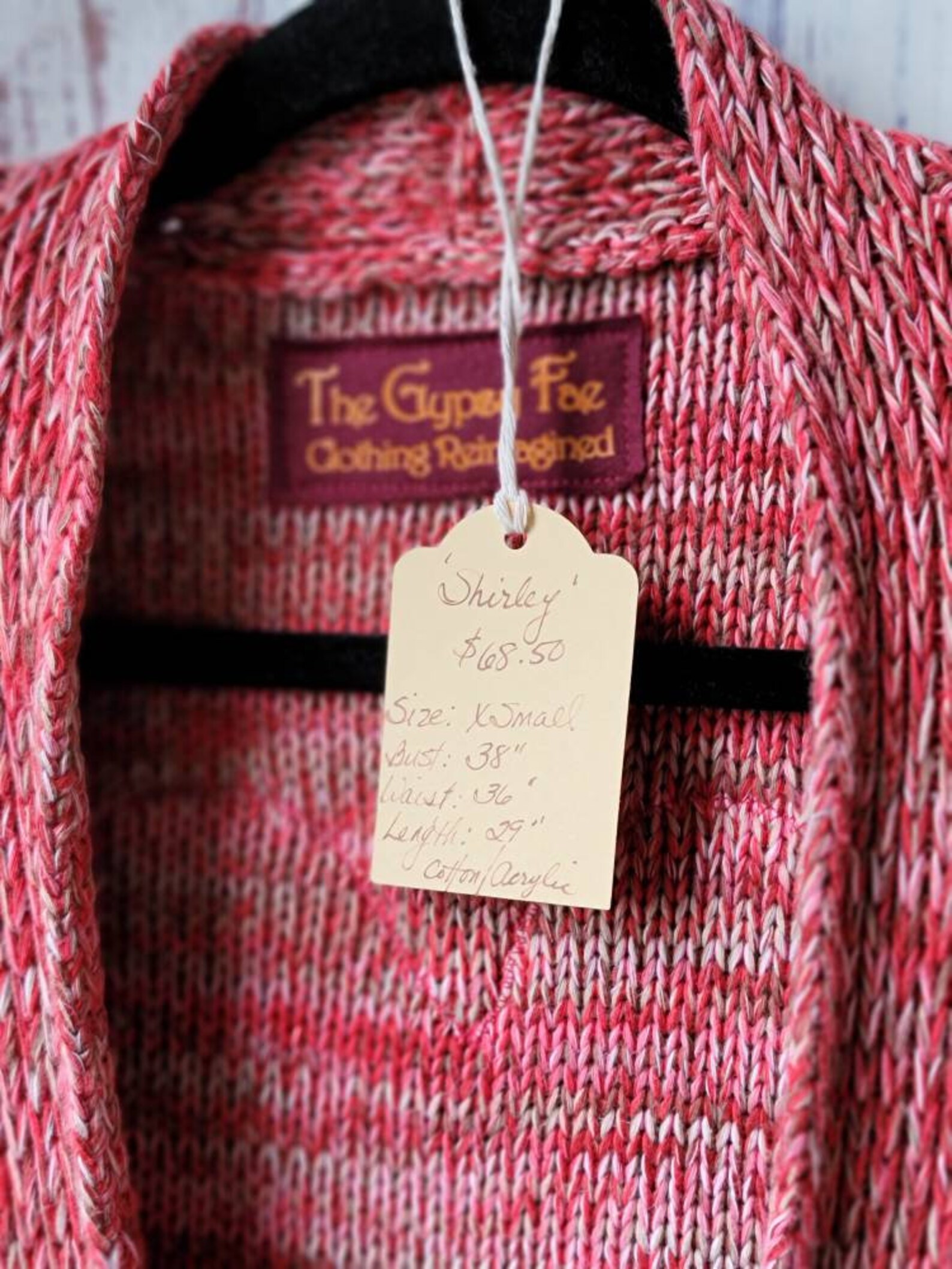 Upcycled Cardigan Pink Variegated Sweater Upcycled Top Refashioned ...