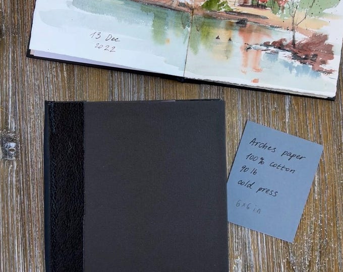 6x6.5 Inch Cold Press Art Journal Handmade Travel Journal Watercolor - Etsy