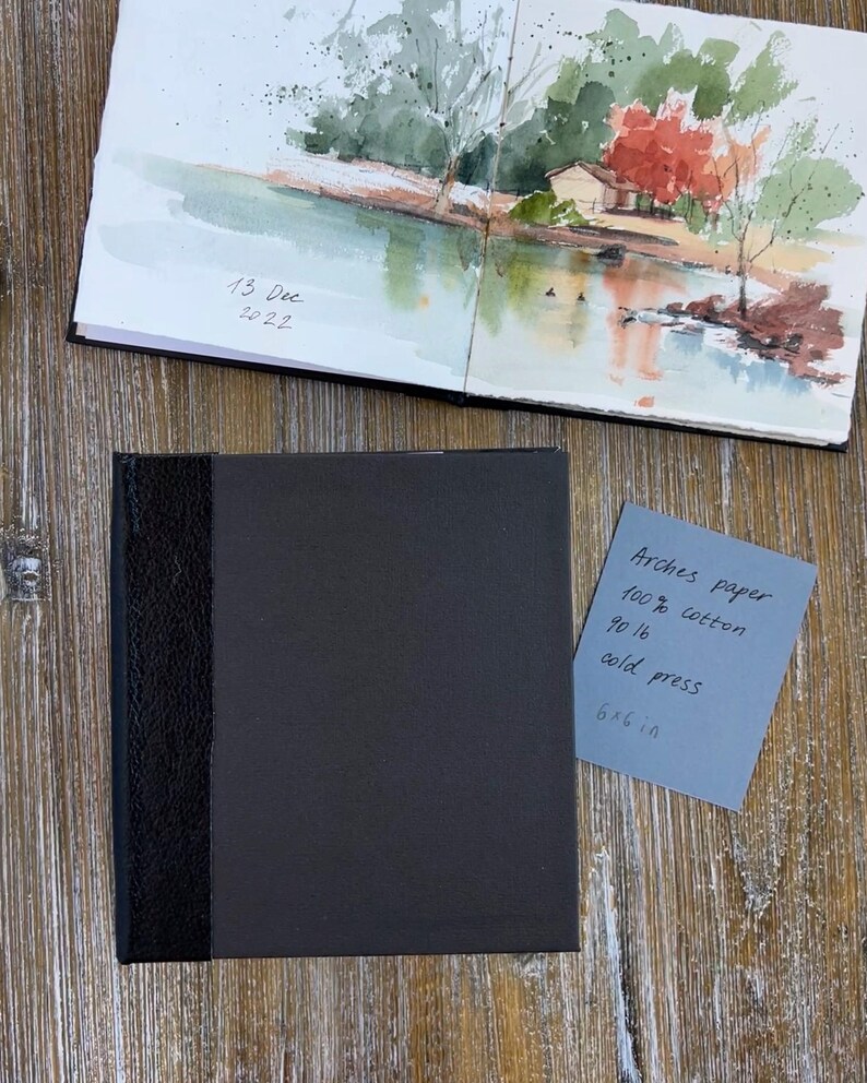6x6.5 Inch Cold Press Art Journal Handmade Travel Journal Watercolor - Etsy