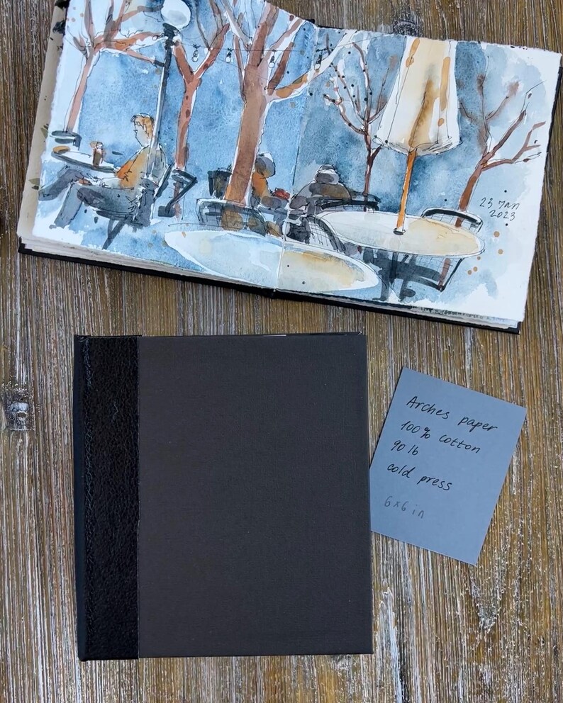 6x6.5 Inch Cold Press Art Journal Handmade Travel Journal Watercolor - Etsy