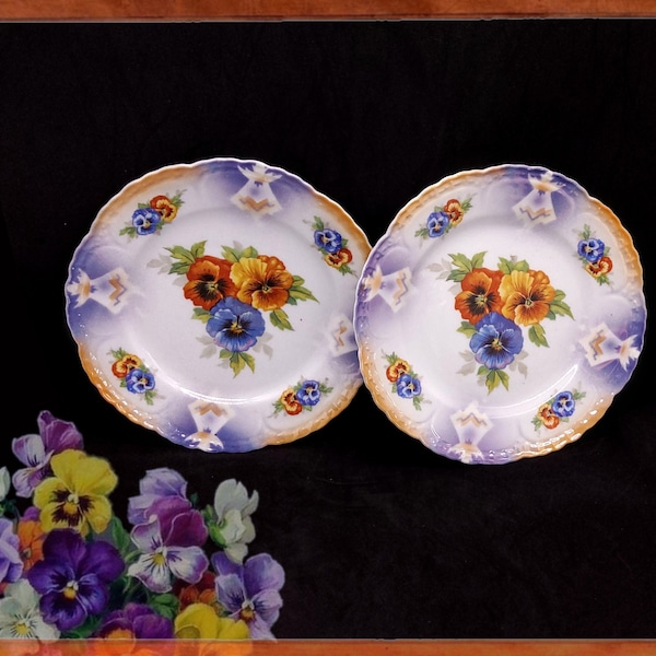 Pansy Plates - Etsy