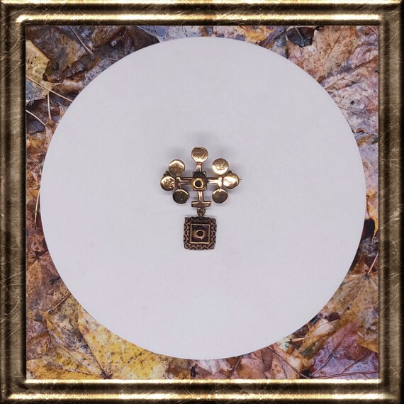 Finnish Pentti Sarpaneva 70's Lehti brooch pin - Gem