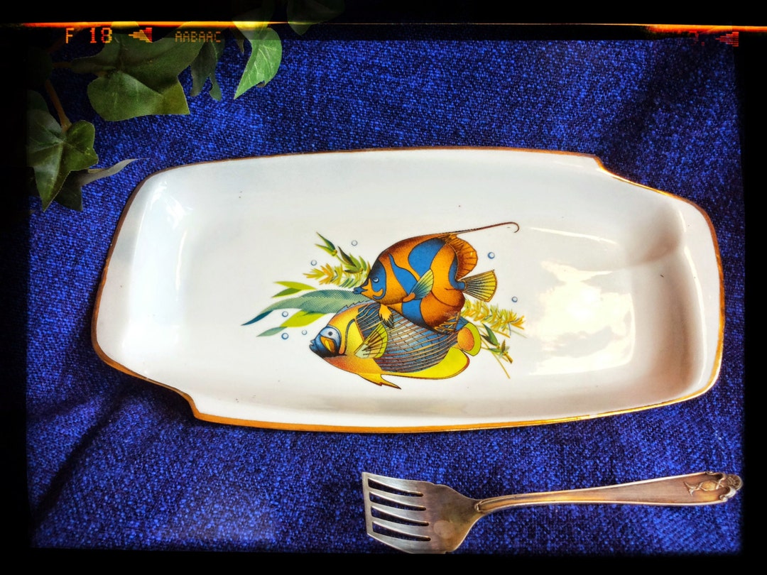 Vintage Retro Porcelain China Fish Serwing Plate - Etsy