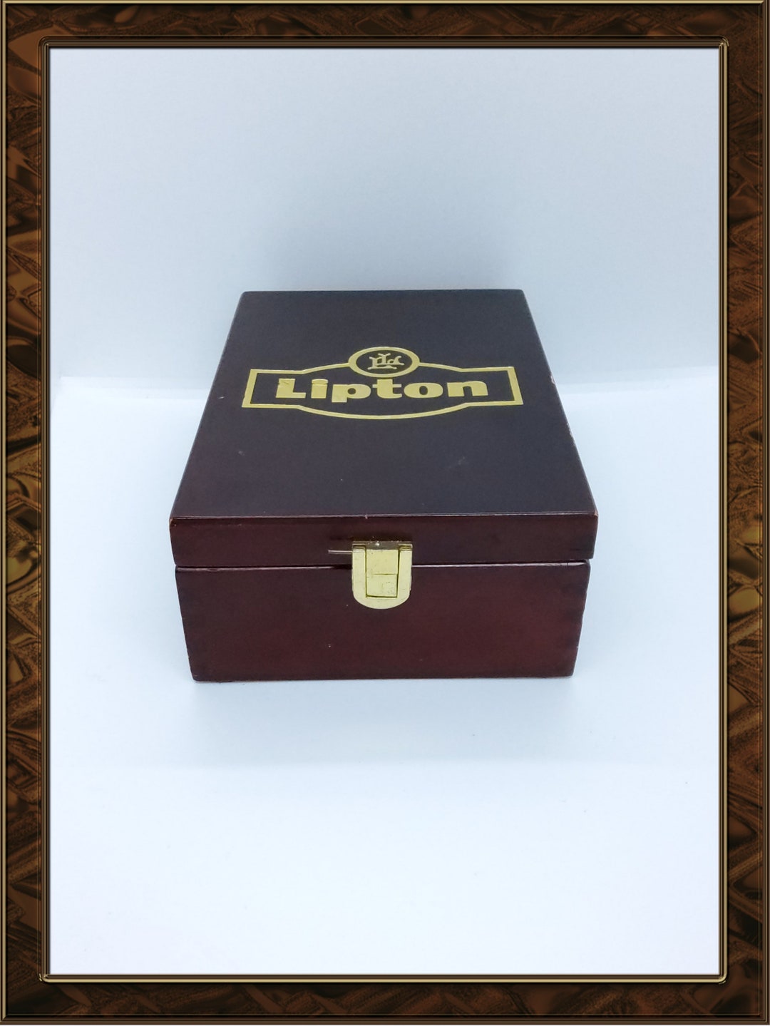 Vintage Big Wooden Hinged Lipton Gift Tea Box - Etsy