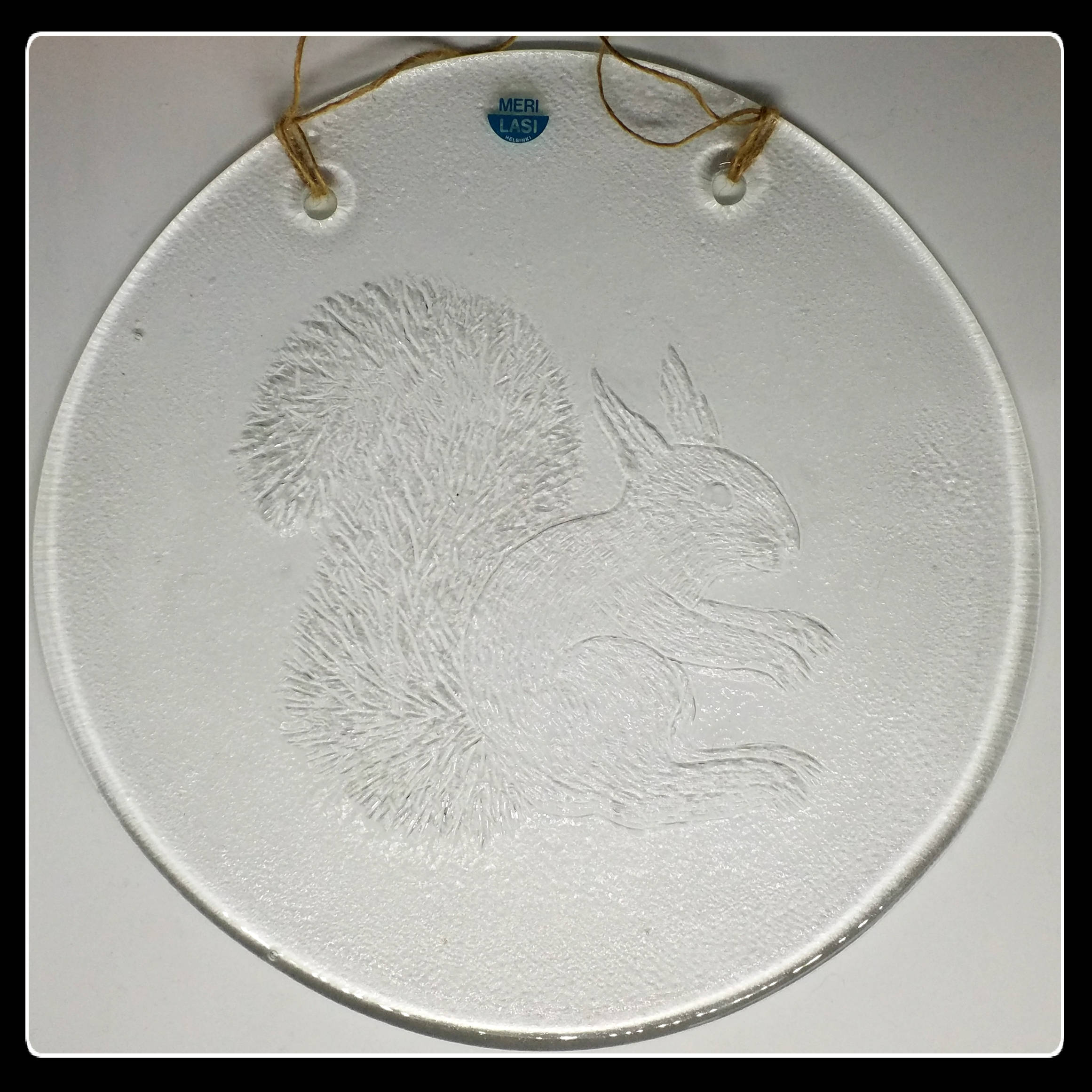 Vintage Squirrel Finnish Merilasi Handmade BIG Hanging - Etsy