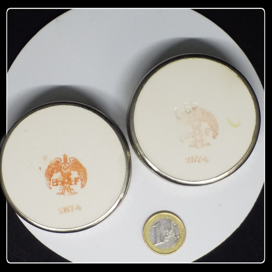 Antique German BMF Pansy Pin or Ring Dishes a Pair - Etsy