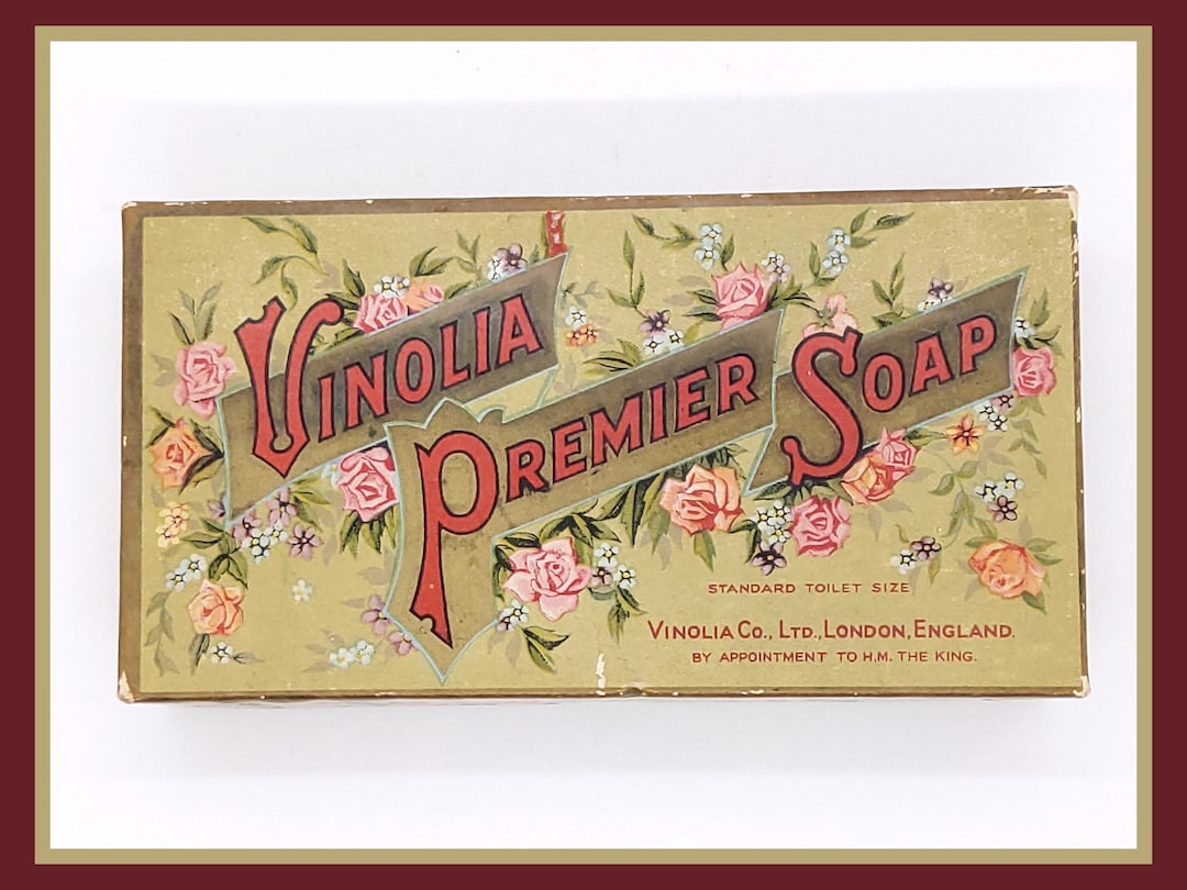 Antique English Empty Vinolia Premier Soap Box - Etsy