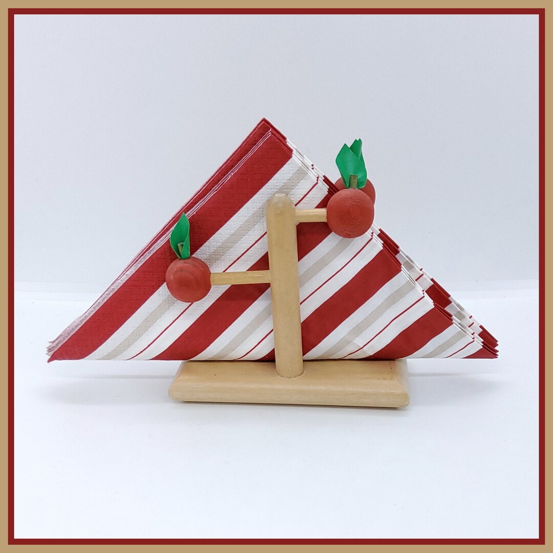 Vintage Aarikka Finland Red Wooden Apples Napkin Holder - Etsy