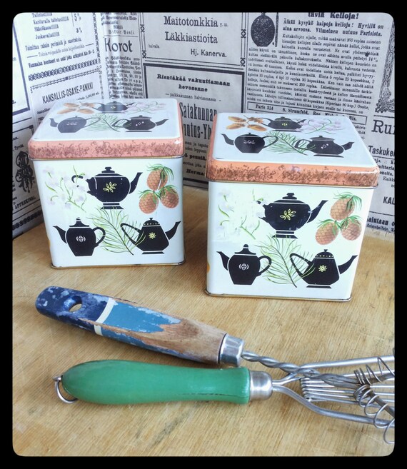 Vintage Kitchen Retro Storage Tins Amazon.com: Deppon Canister Sets