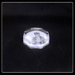 Vintage Octagonal Glass Paperweight With a Victorian Lady Image - Etsy