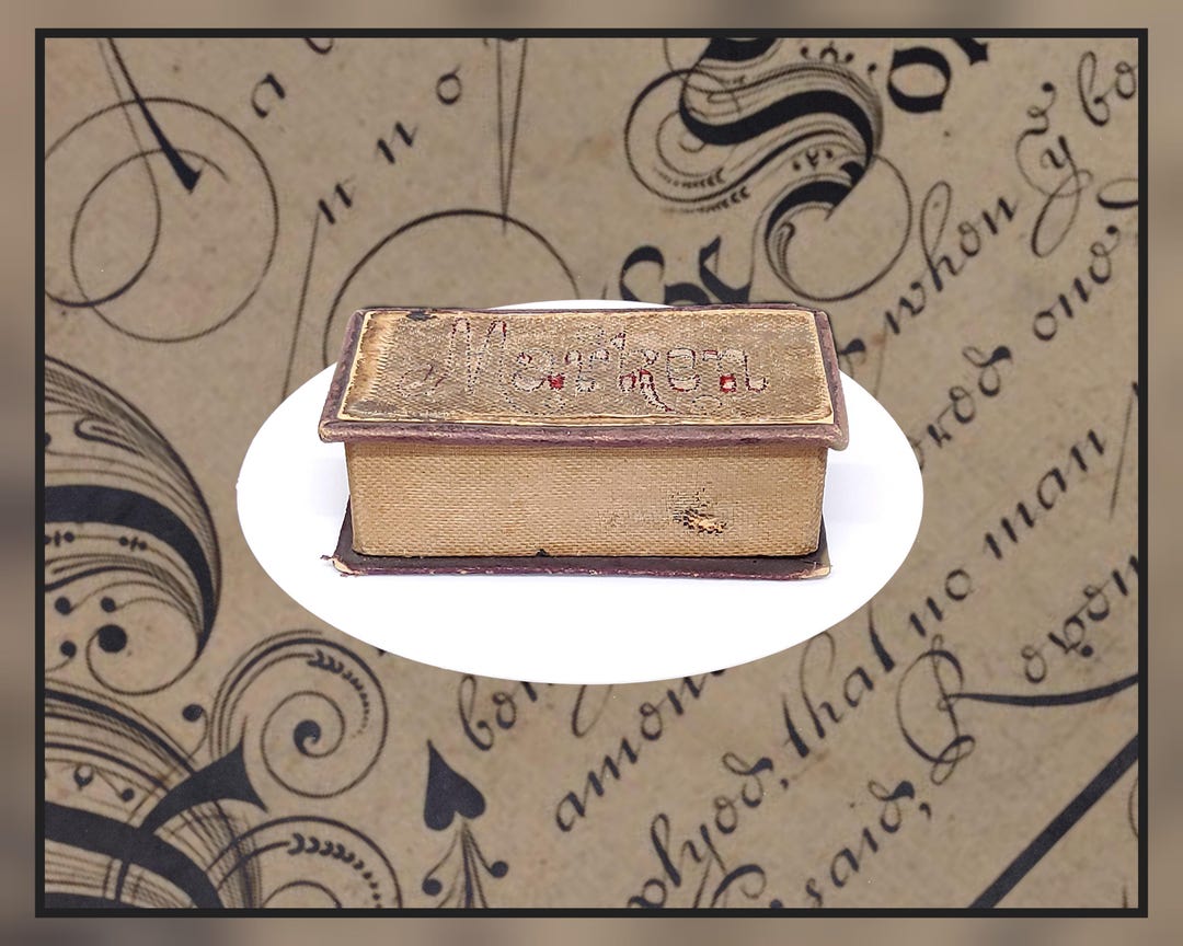 Antique Cardboard Shabby Stamp Box With Three Sections - Etsy