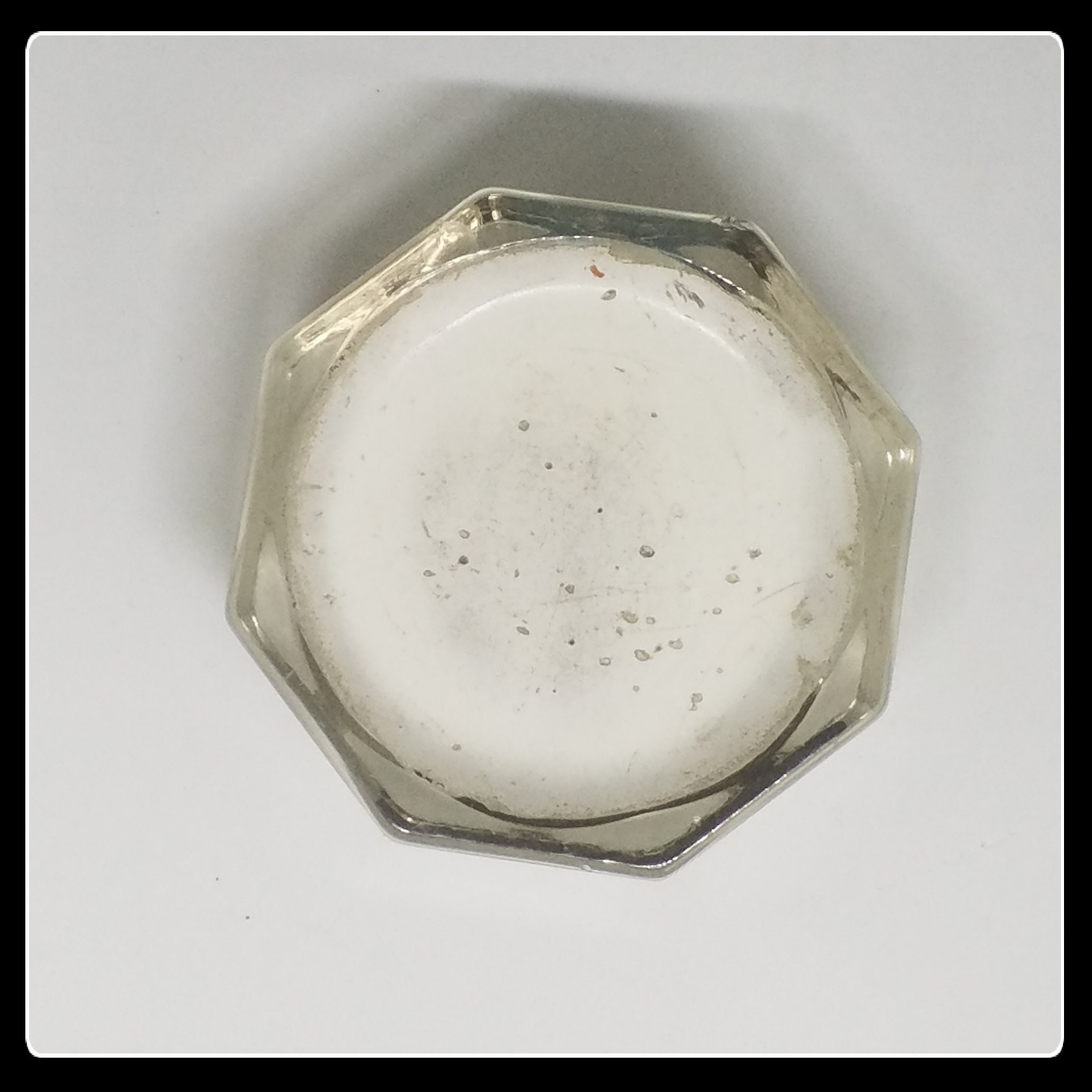 Vintage Octagonal Glass Paperweight With a Victorian Lady | Etsy