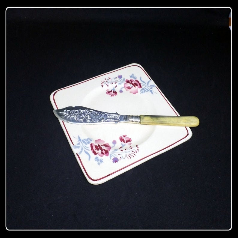 Antique Swedish Silver Engraved Butter Knife - Etsy