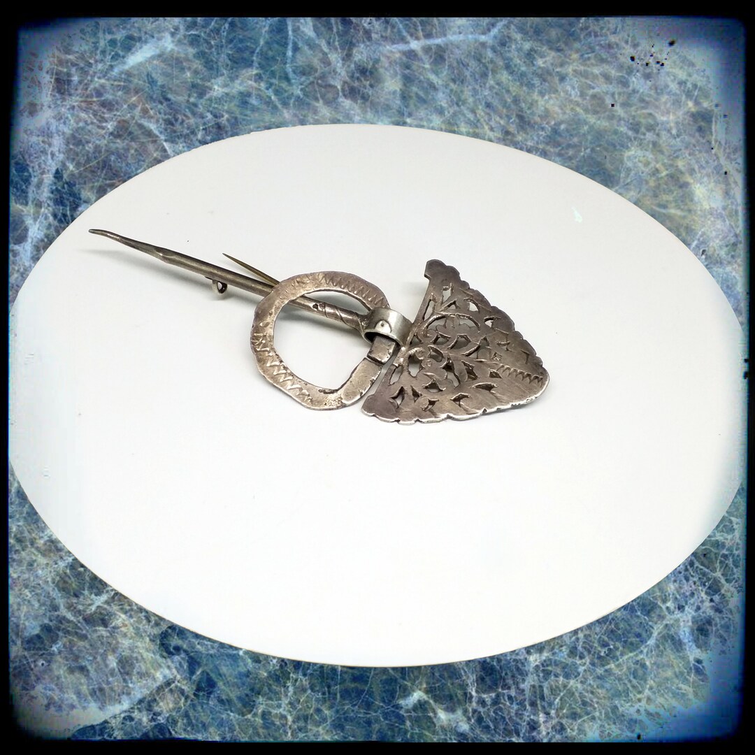 Antique Silver Fibula Silver 19th Century Kabyle Algeria Ethnic Maghreb ...
