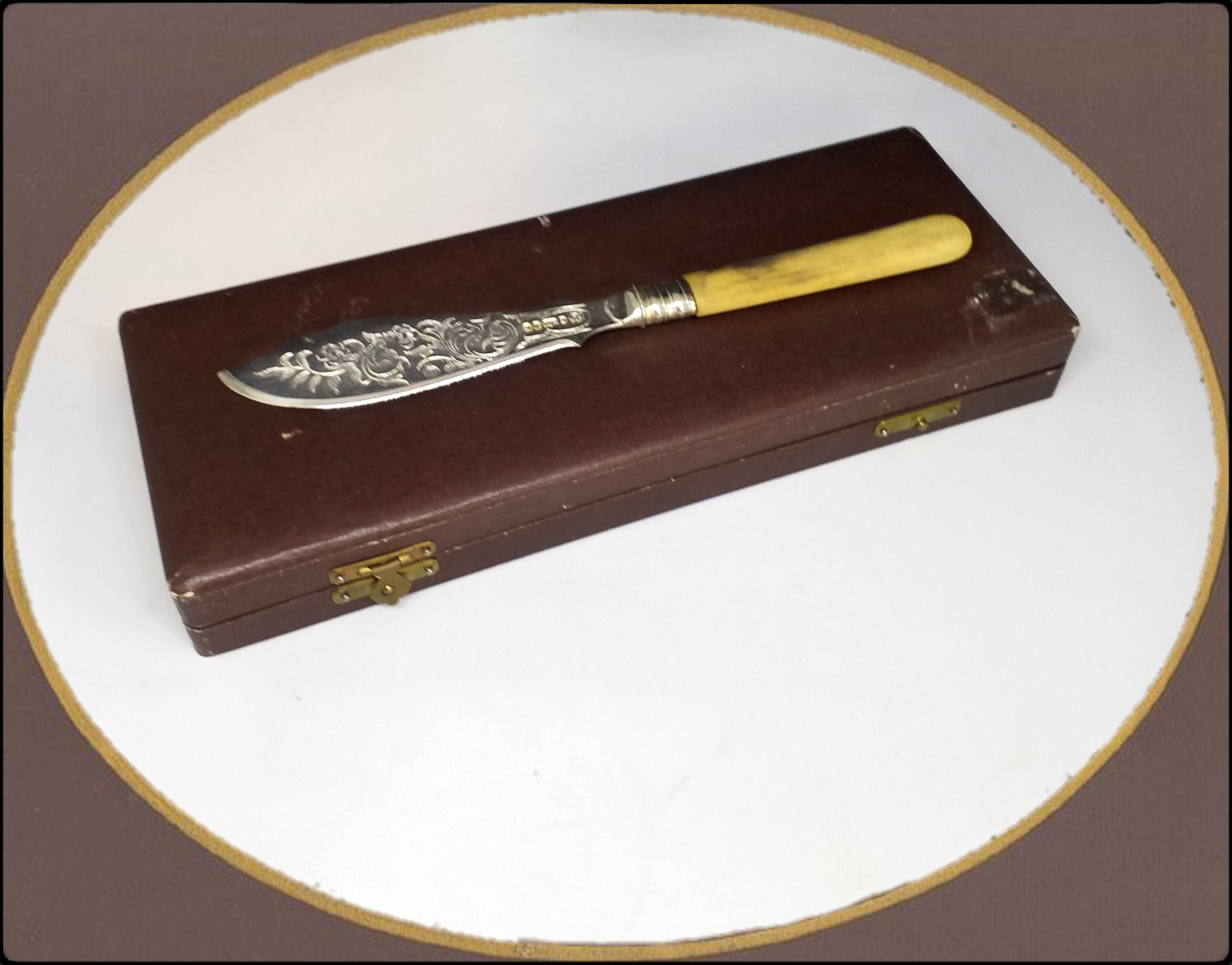 Antique Swedish Silver Engraved Butter Knife - Etsy
