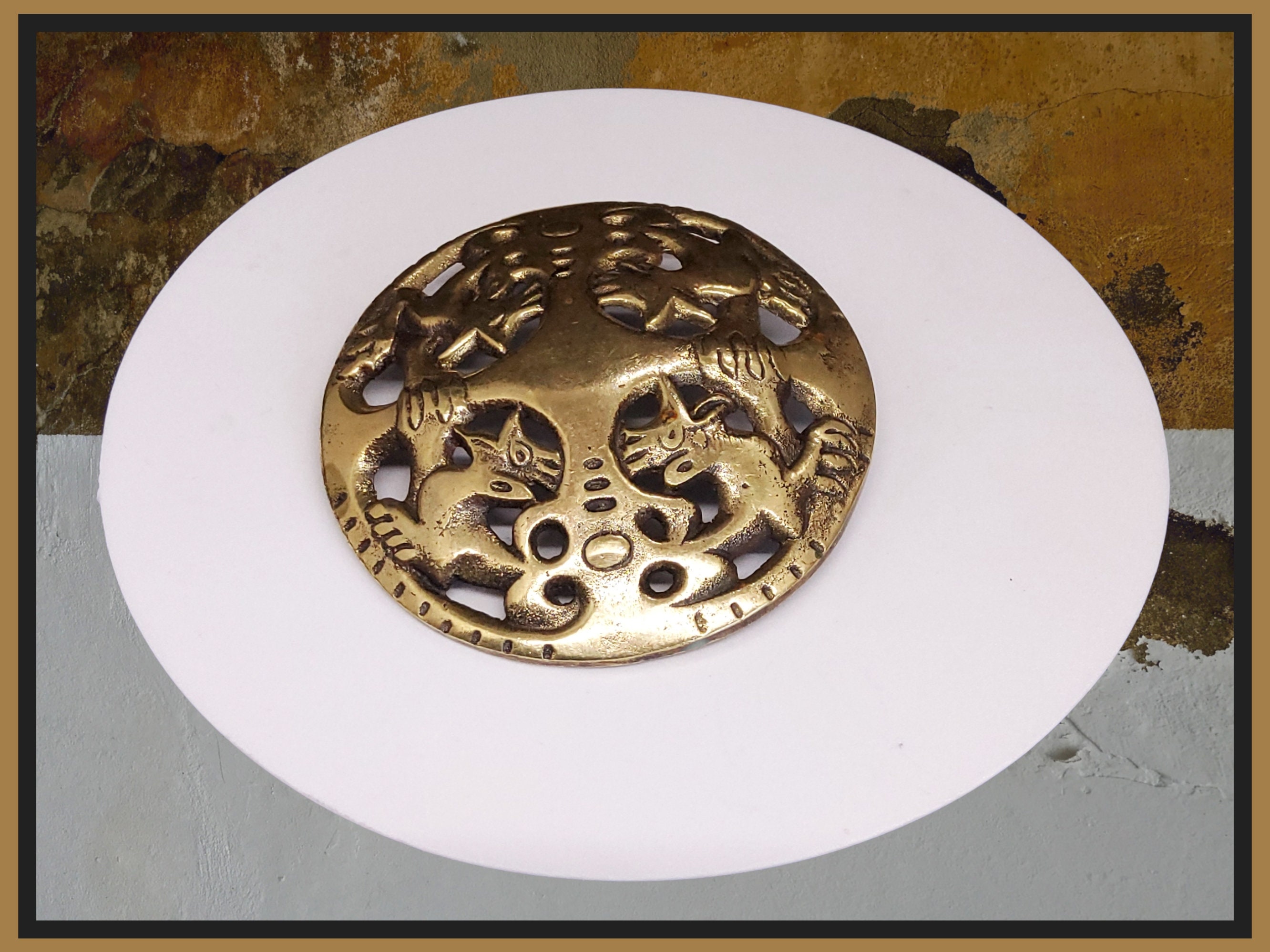 Traditional Finnish Kalevala Koru Huge Bronze Shawl Brooch Pin - Etsy