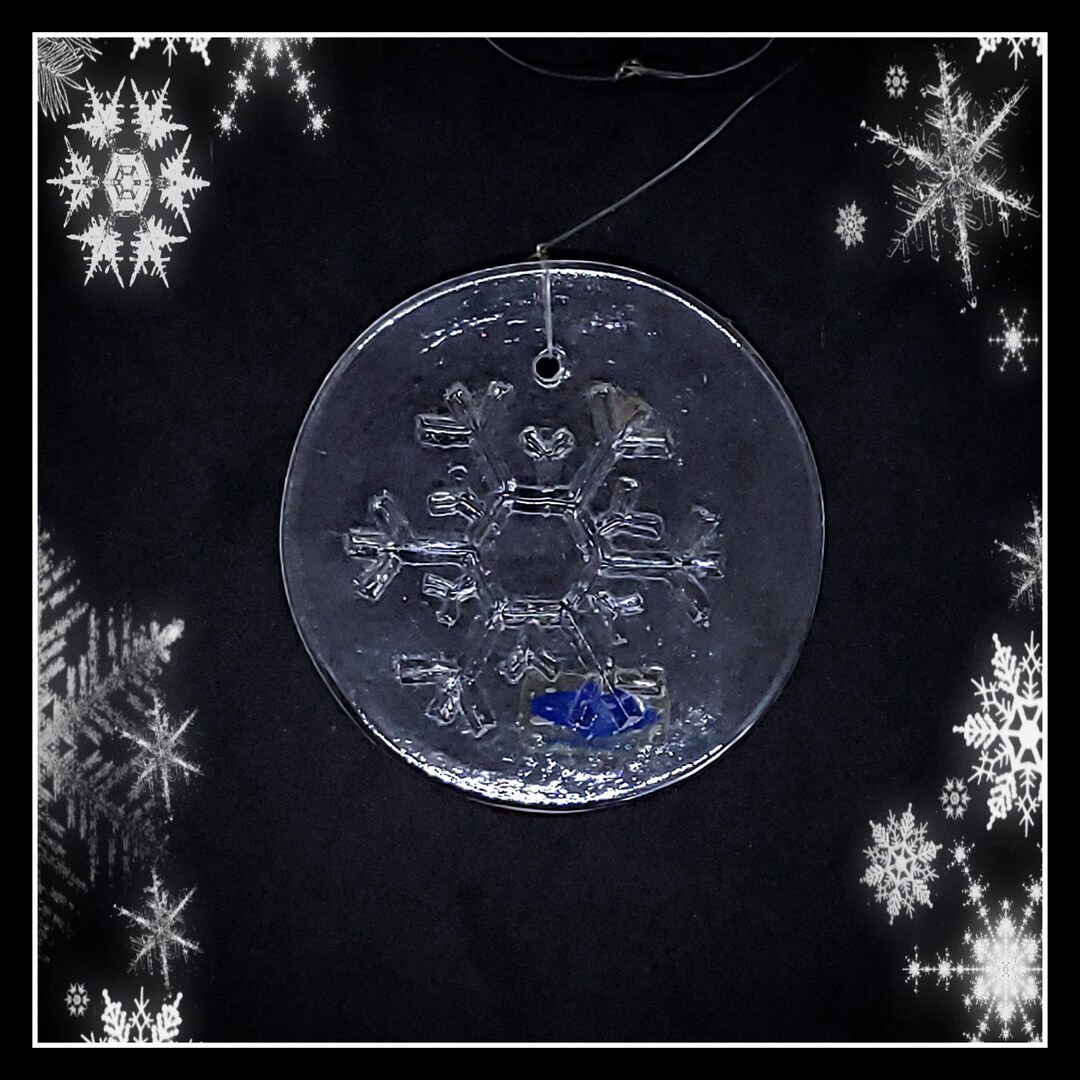 Vintage Finnish Arabia/ Nuutajärvi Hanging Snowflake Glass Ornament - Etsy