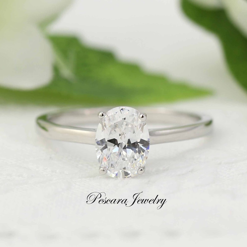 Oval Cz Ring 1.5ct - Etsy