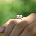 Oval Cut Engagement Ring Promise Ring Sterling Silver Half - Etsy