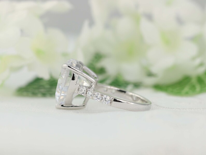 10 Ctw 14mm Heart Shape Engagement Ring Heart Shaped Ring - Etsy
