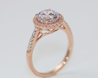 Cz Engagement Ring - Etsy