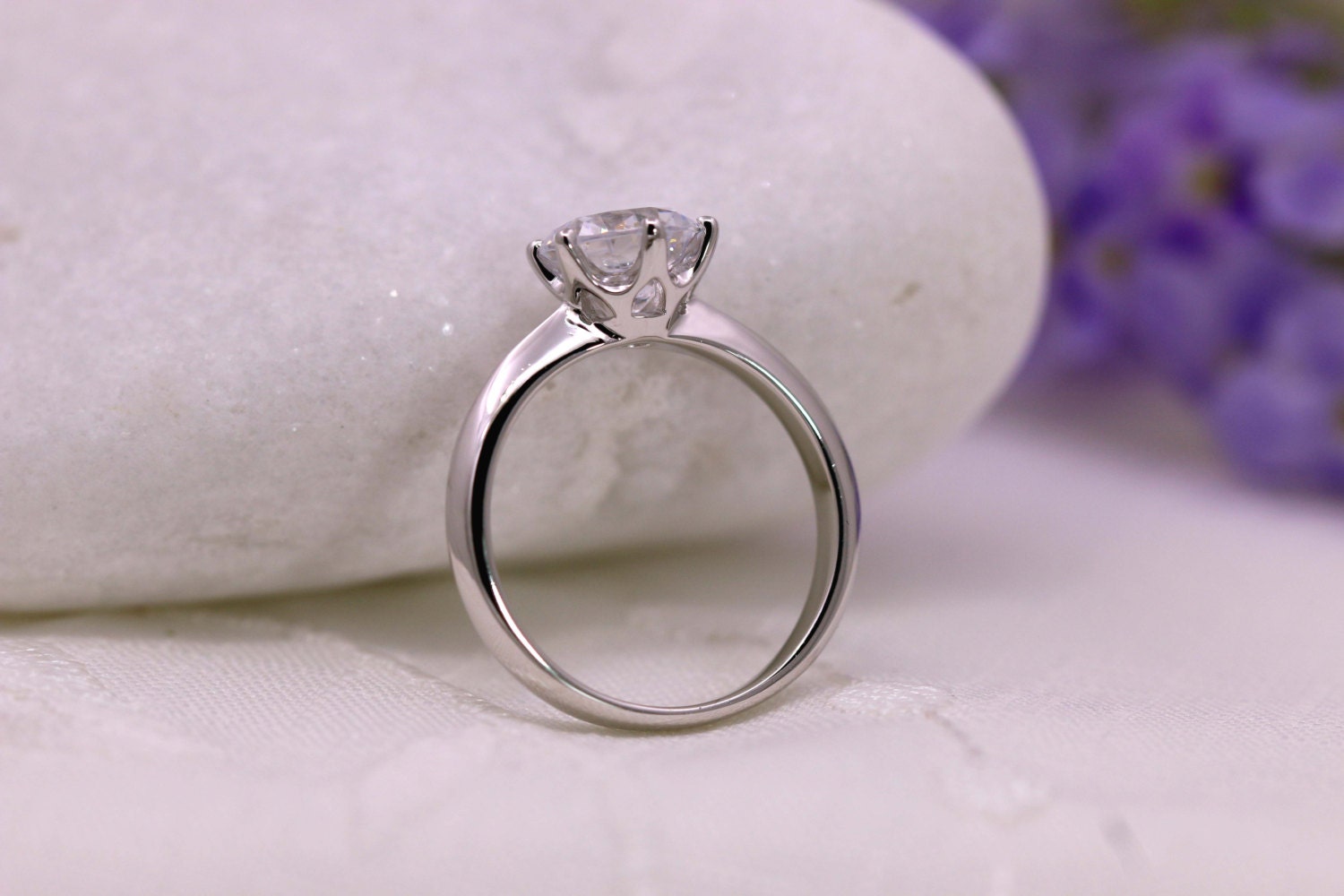 2 Ct Round Solitaire Engagement Ring Classic Solitaire Ring | Etsy