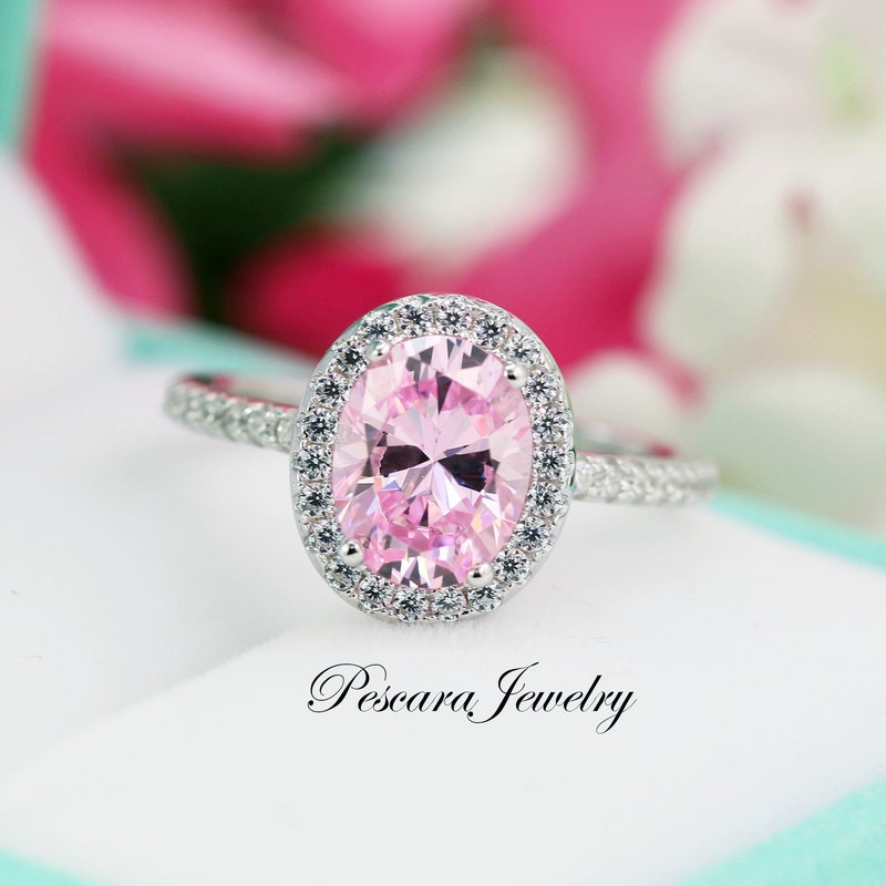 Pink Cz Ring - Etsy